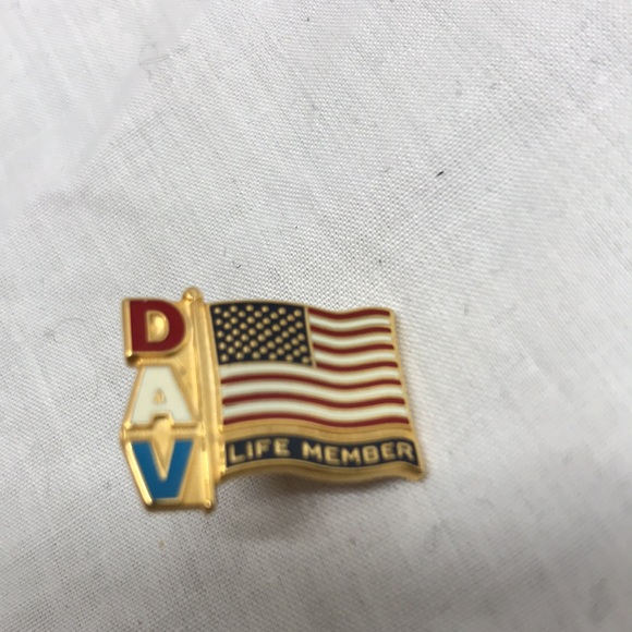 Accessories | Vintage Disabled American Veterans Dav Life Member Flag ...